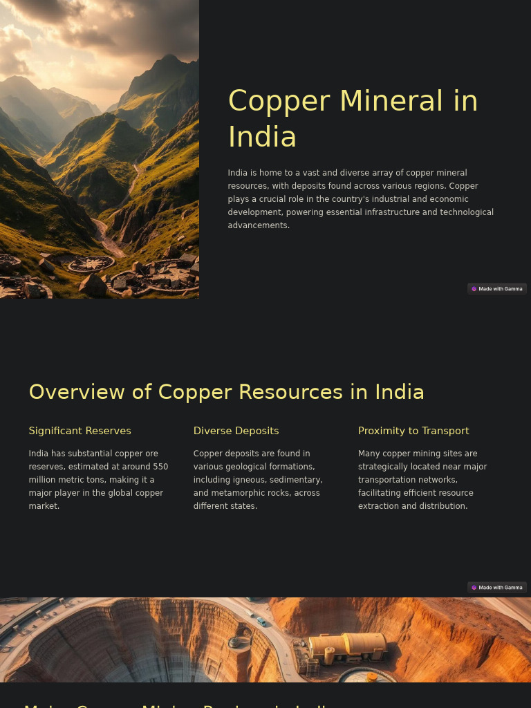 Copper Mining and Resources in India | PDF | Mining | Copper