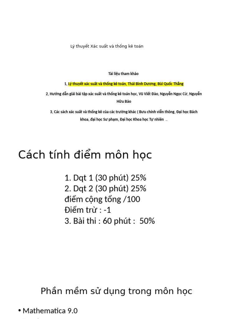XSTK - Tong Hop Cdio | PDF