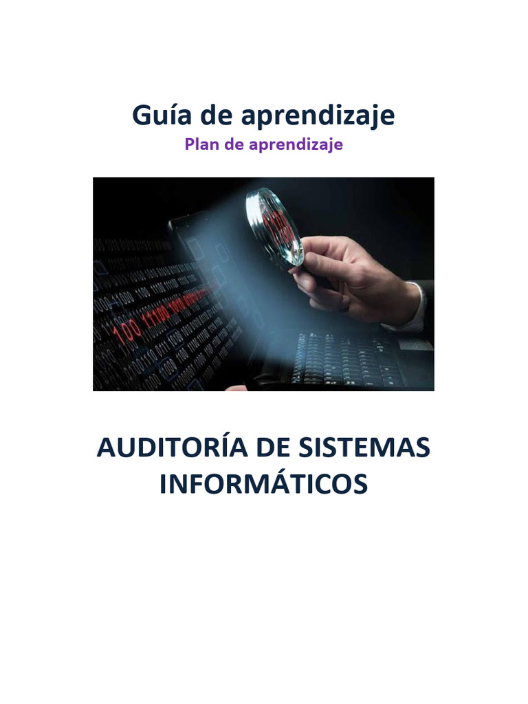 IS552 2024-I GuiaAprendizaje AuditoriaSI Celi | PDF | Itil | Aprendizaje