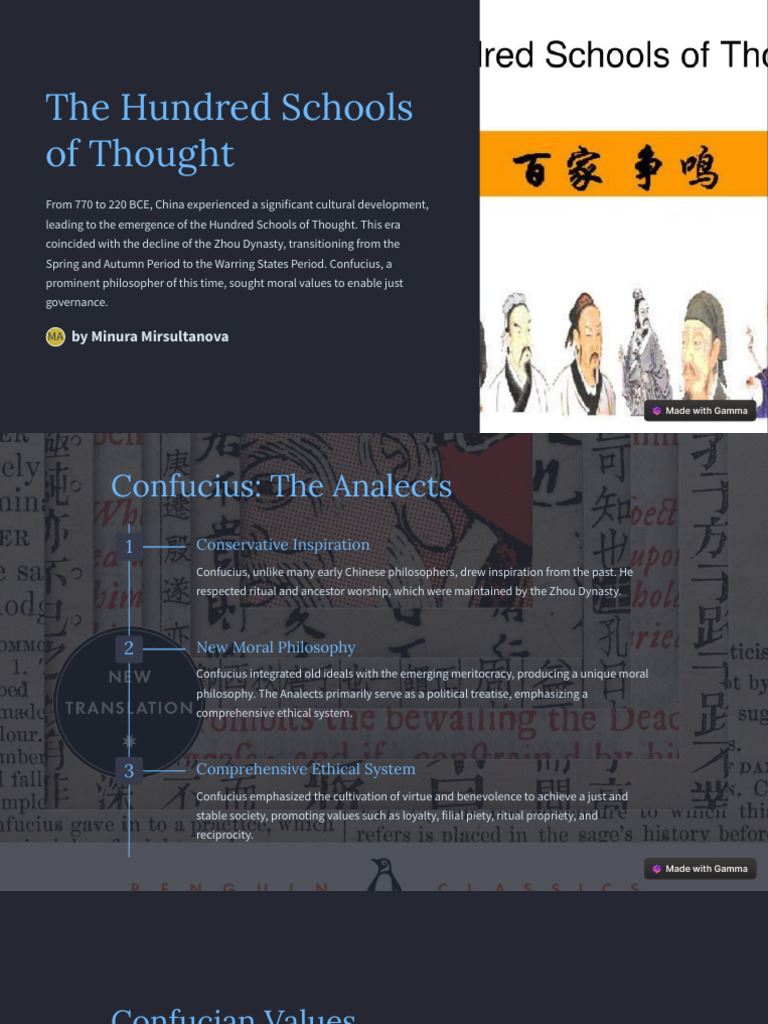 Confucius and the Hundred Schools of Thought | PDF | Confucianism ...