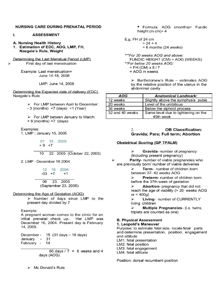 Prenatal Handout | PDF