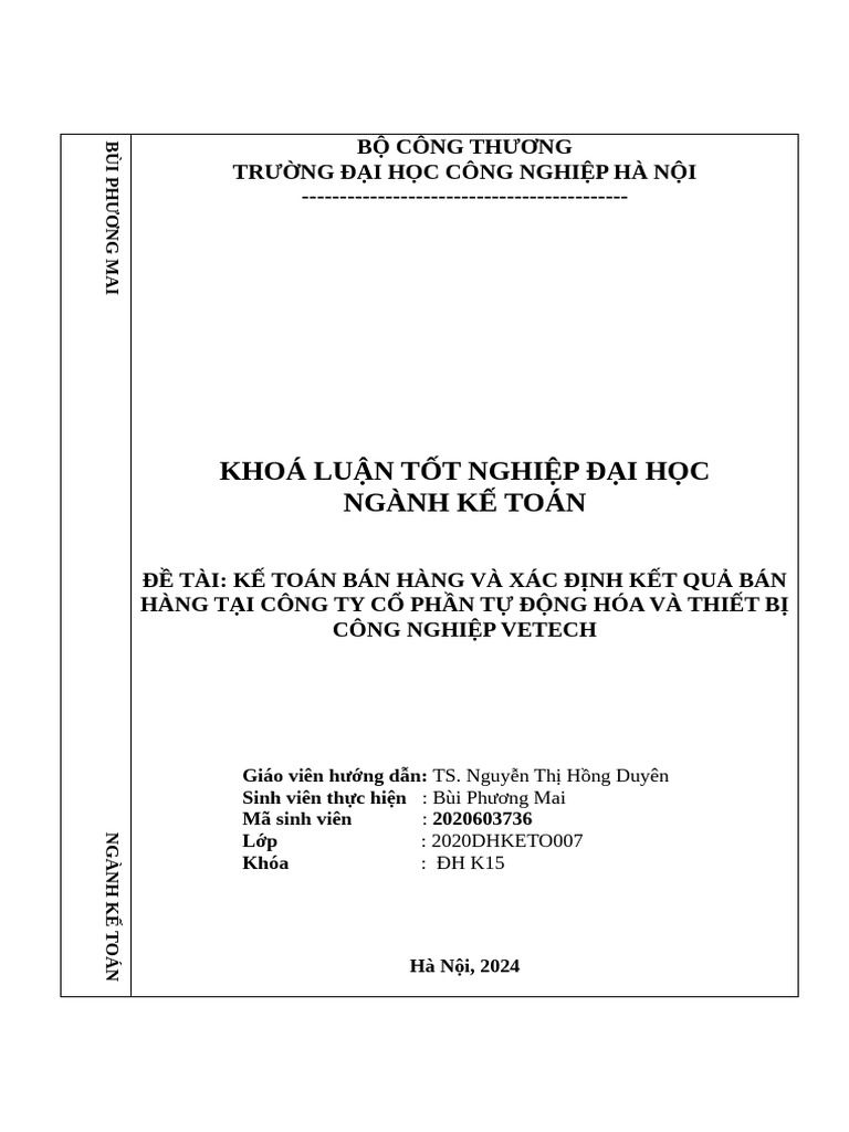 Kltn - kế Toán Bán Hàng Và Xác Định Kết Quả Bán Hàng -Đã Sửa 17092024 | PDF