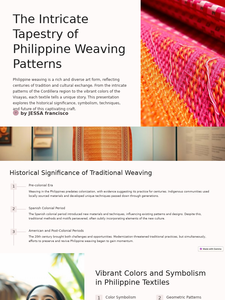 The Intricate Tapestry of Philippine Weaving Patterns | PDF