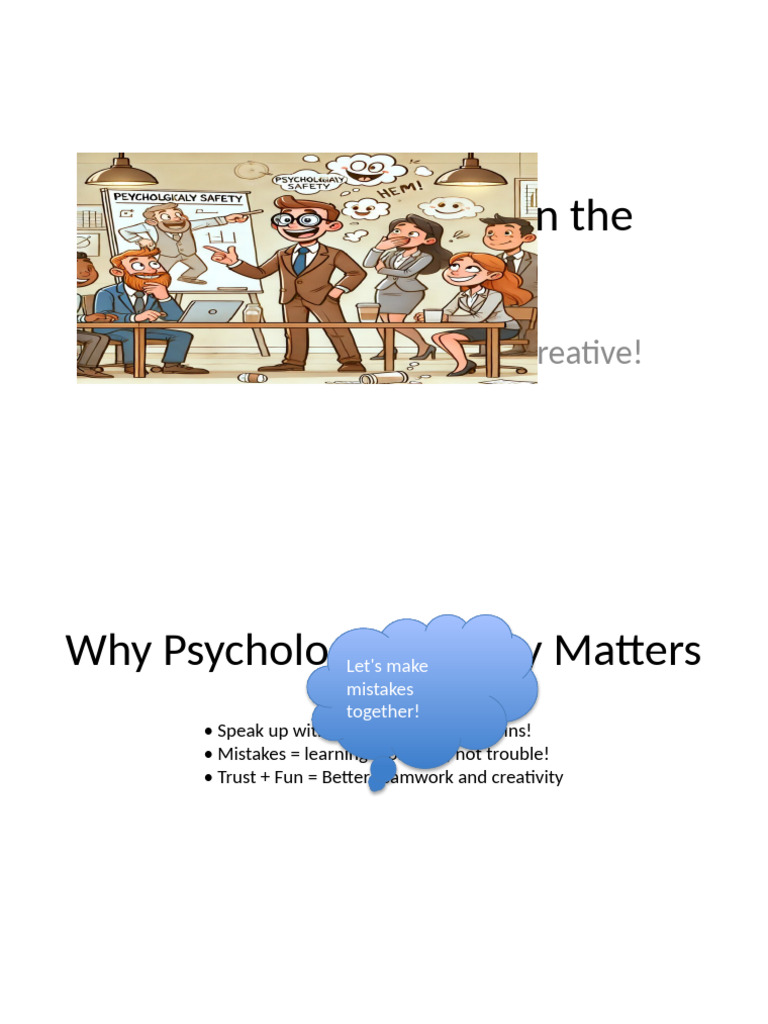 Fun Psychological Safety Presentation Animated | PDF