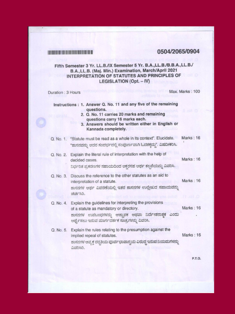 2 - Interpretation of Statutes Mar 2021 | PDF