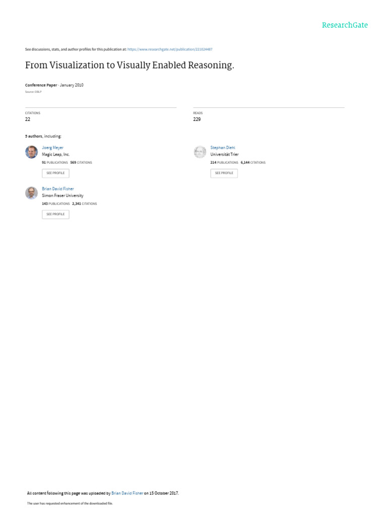 From Visualization To Visually Enabled Reasoning | PDF | Visualization ...