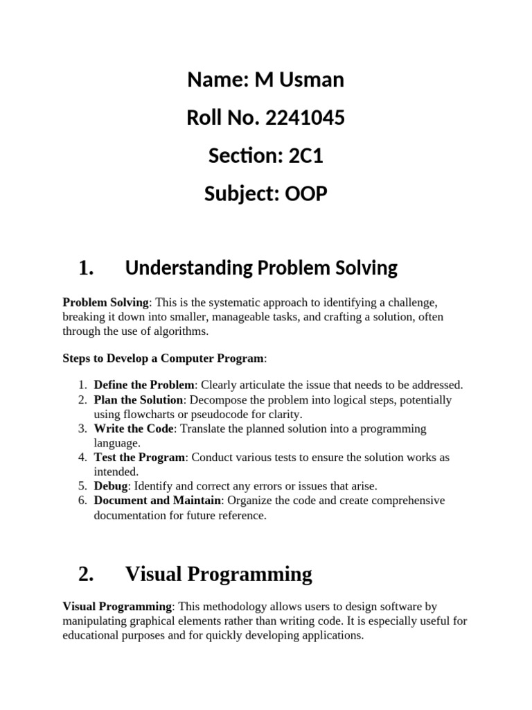 OOP Assignment 1 | PDF | Computer Programming | Computer Program OOP Assignment 1 | PDF | Computer Programming | Computer Program