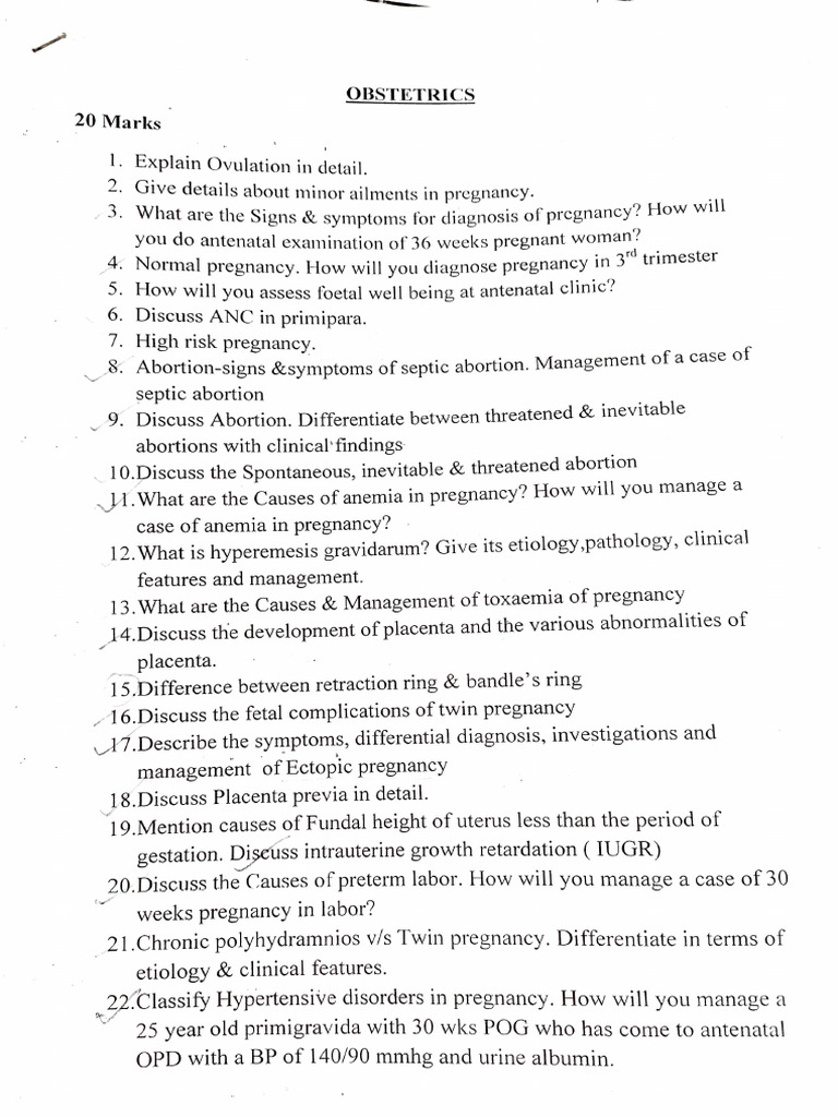 OBGY Question | PDF