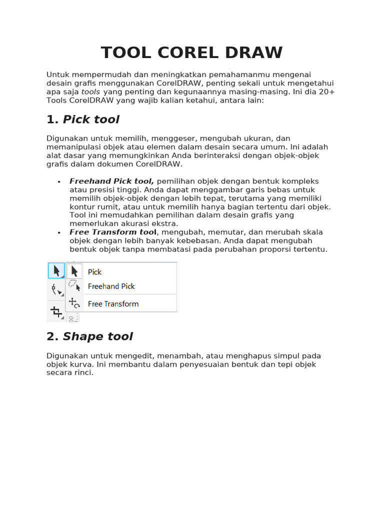 Tool Corel Draw | PDF | Karier & Perkembangan | Seni