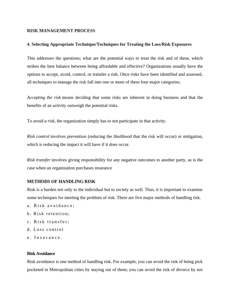 Risk Management Process 2 | PDF | Risk Management | Risk