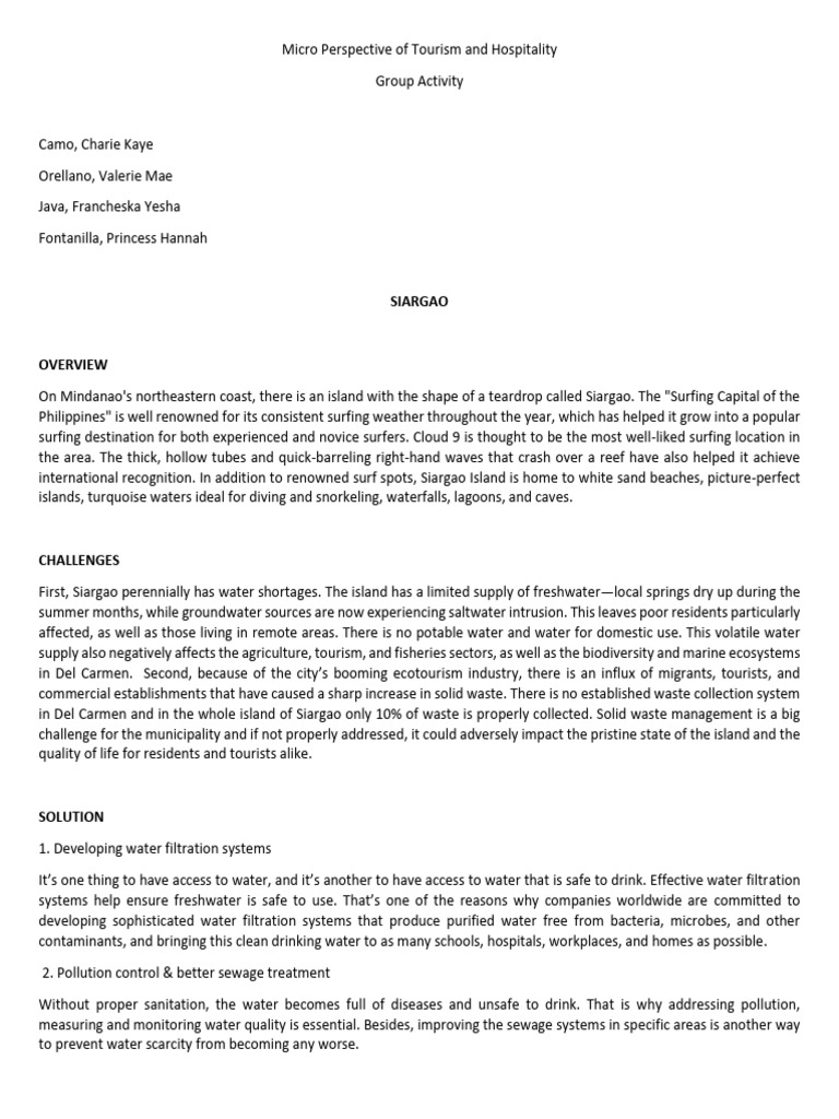 Group-Activity-1 | PDF | Water | Water Scarcity