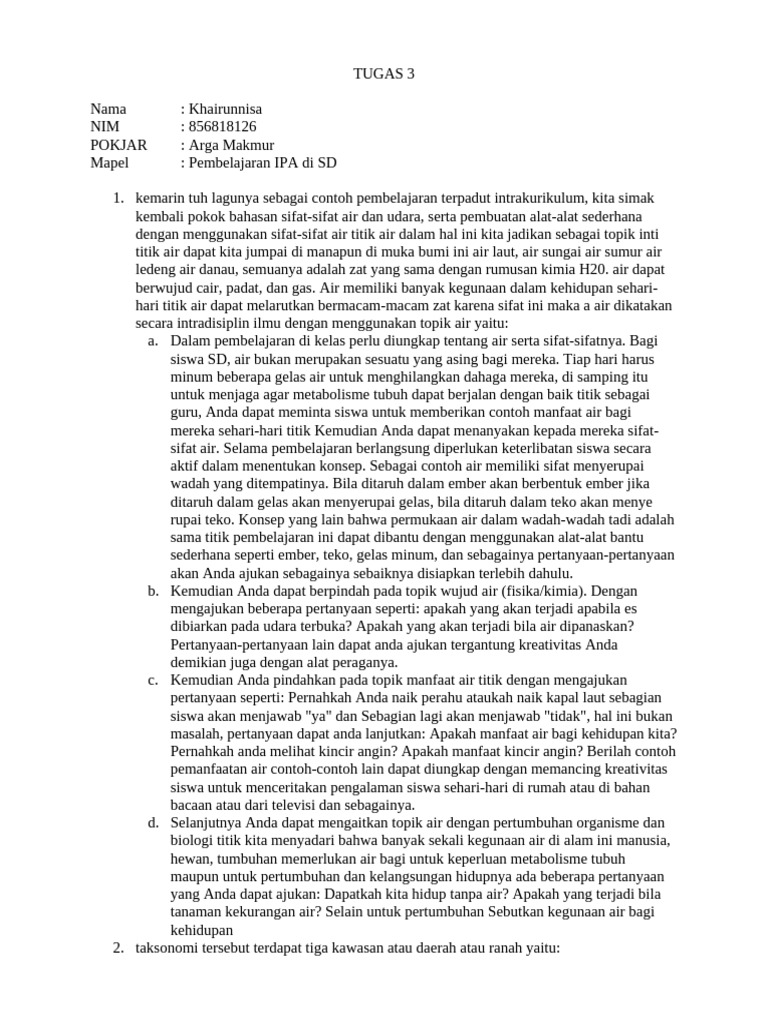 Tugas 3 Ipa | PDF | Karier & Perkembangan | Kesehatan Holistik