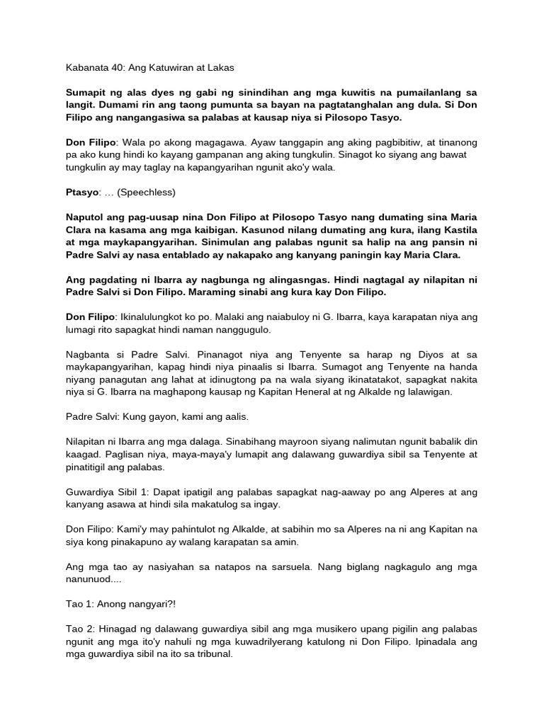 Kabanata 40-41 | PDF
