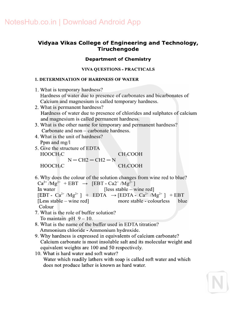 chem viva 1 | PDF