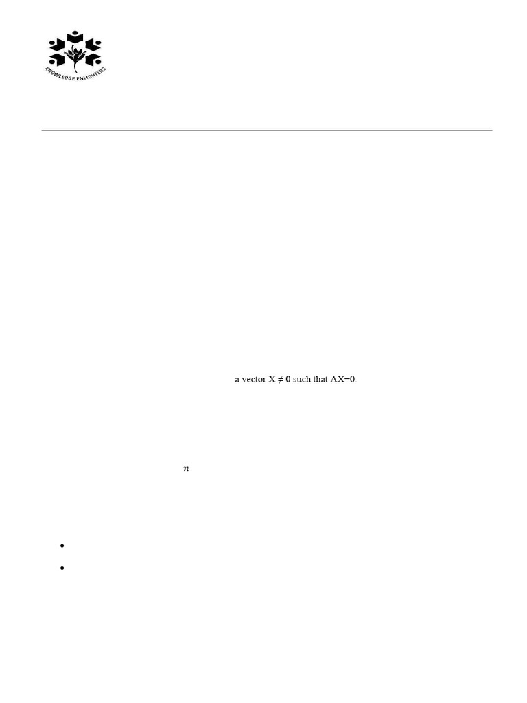 Major - Theory of Matrices | PDF | Matrix (Mathematics) | System Of ...