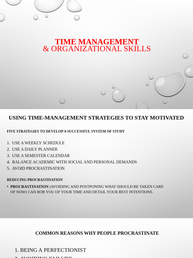 5 Time Management Pdf Professional Skills Procrastination
