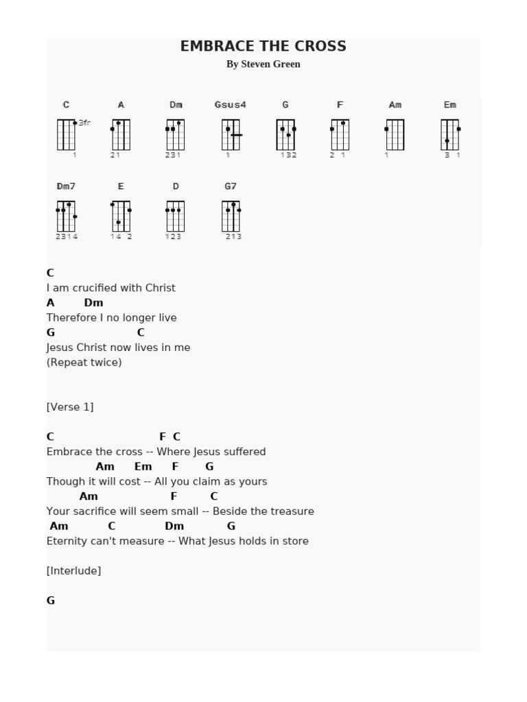 Ukulele Chords for Christian Songs | PDF | Jesus | Religious Belief And ...