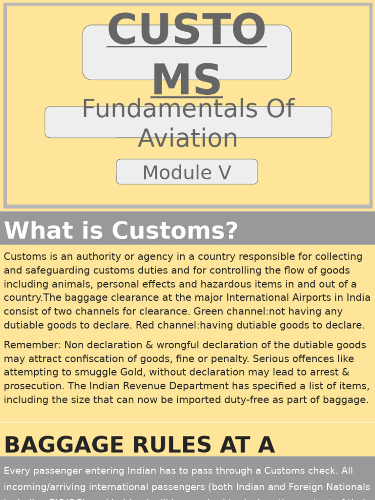 Customs | PDF | Customs | Currency