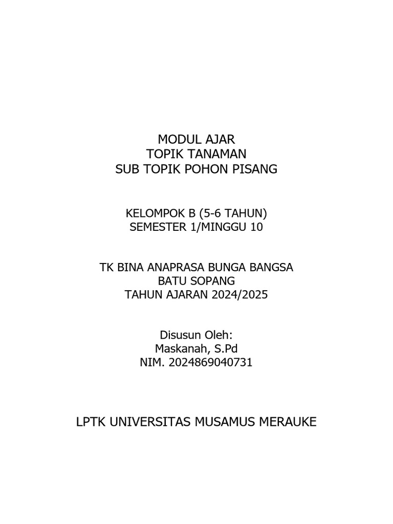 Modul Ajar Ukppg Khanah | PDF | Karier & Perkembangan