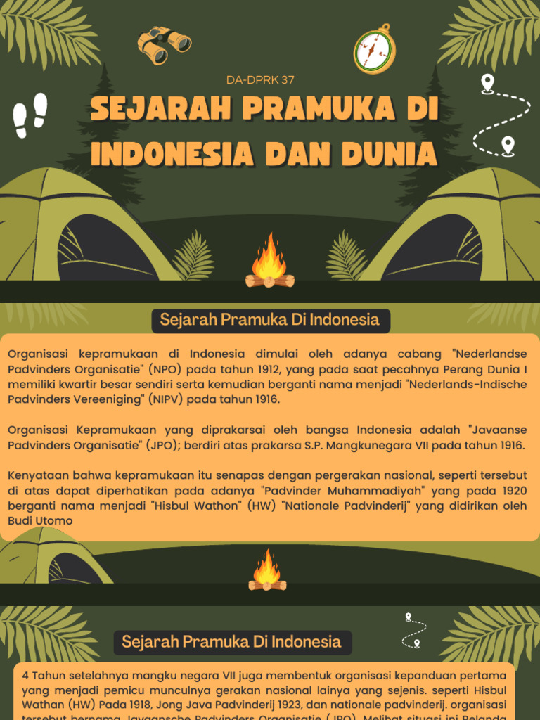 Sejarah Pramuka di Indonesia dan Dunia | PDF | Perjalanan | Sejarah