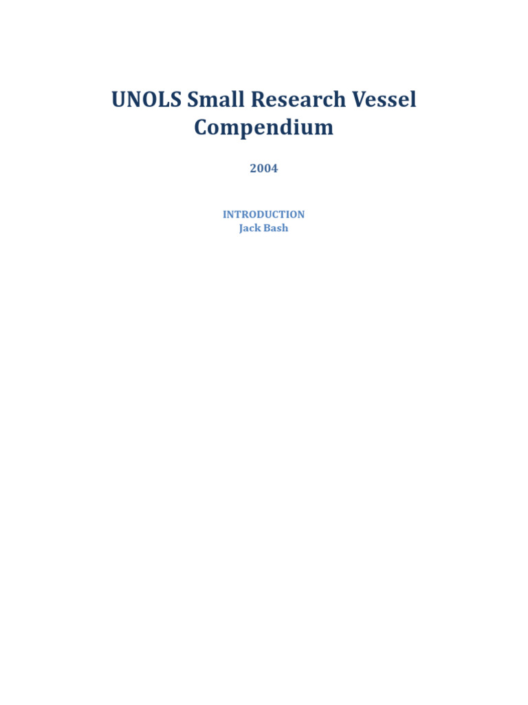 UNOLS Small Research Vessel Compendium | PDF | Crane (Machine) | Ships