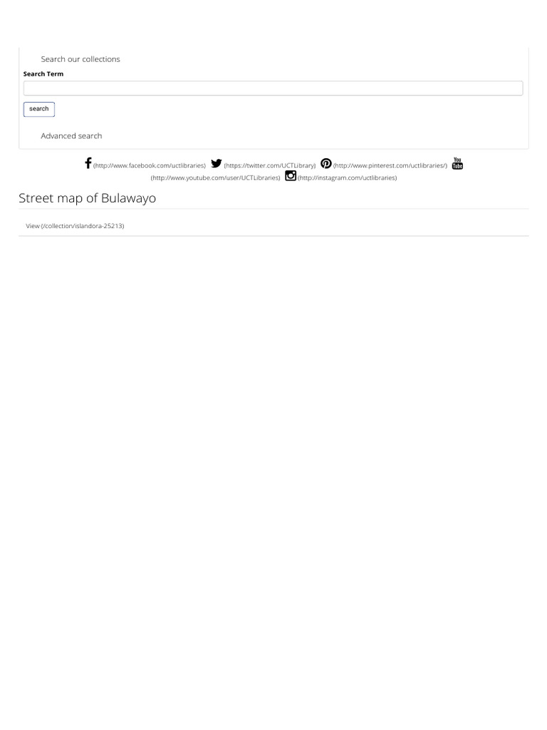Street map of Bulawayo _ UCT Libraries Digital Collections | PDF ...