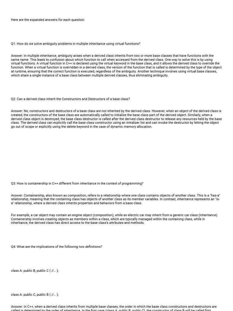 Oops Assignment Pdf Inheritance Object Oriented Programming Class Computer Programming 9647