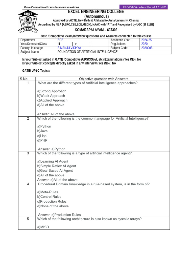 10.gate Competitive Interview Questions - Form | PDF | Artificial ...