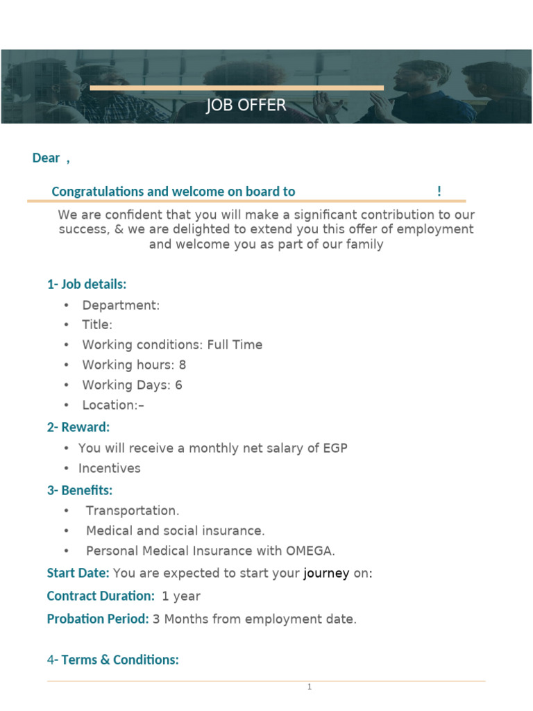 Job Offer | PDF | Career & Growth | Law