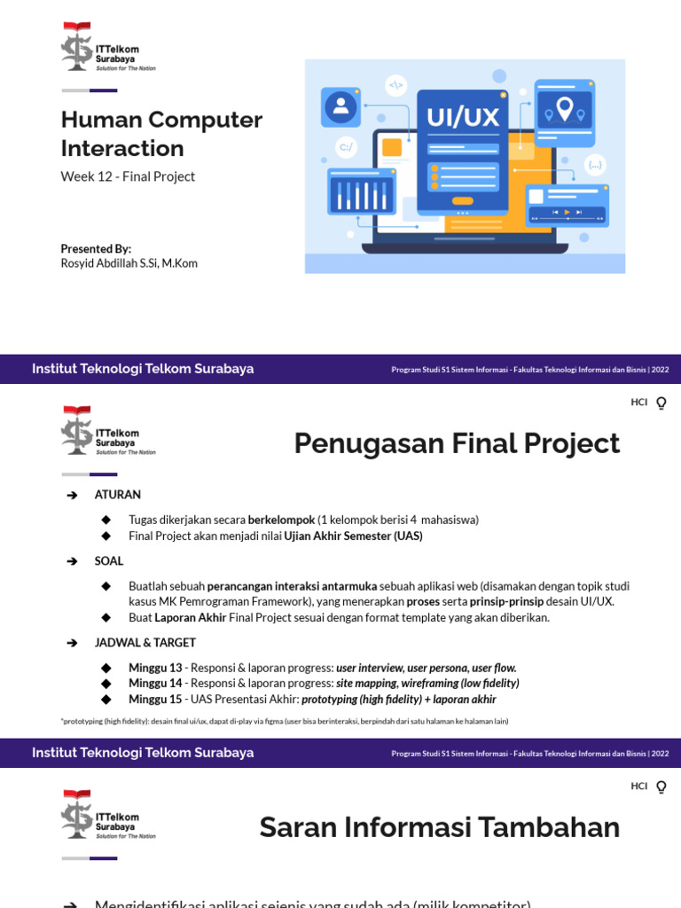 Final Project HCI: Desain UI/UX | PDF