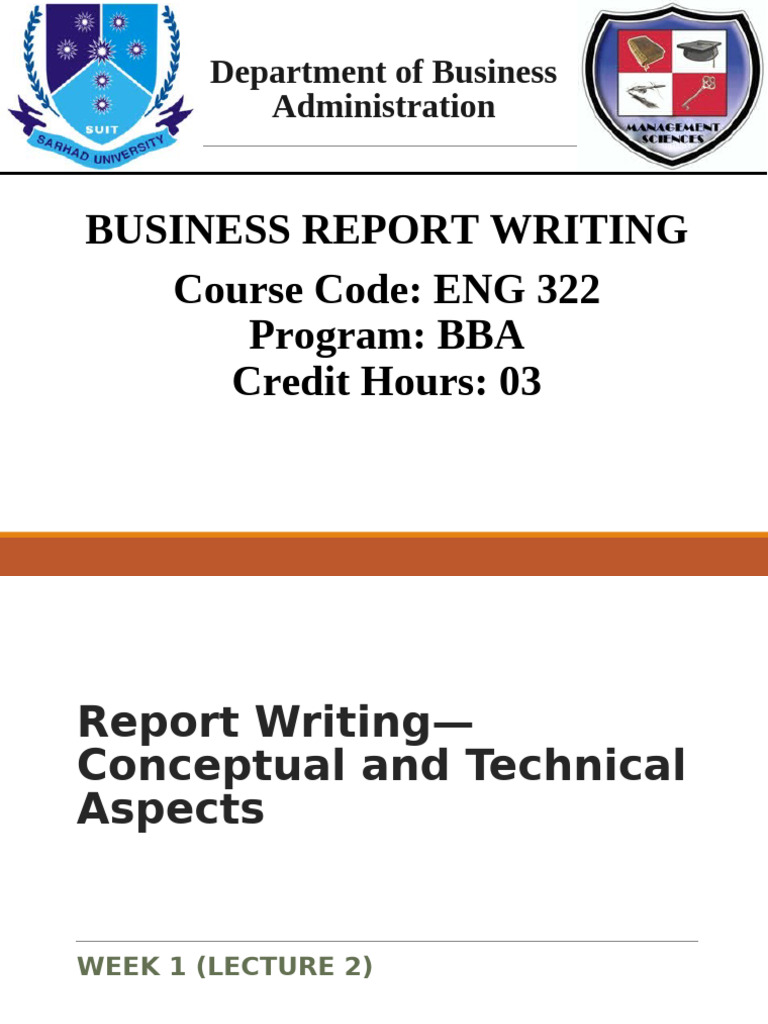 1b. Lecture (Business Report Writing) | PDF | Information | Communication