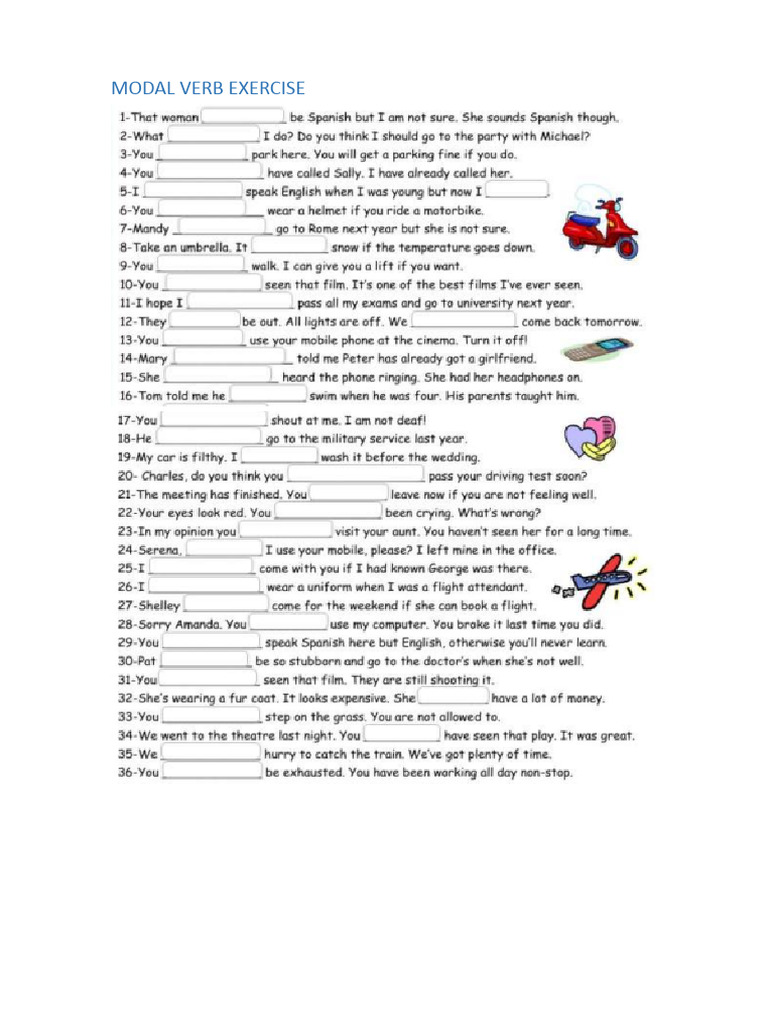 Modal verbs exercise 2_MIGUEL_MARTIN | PDF