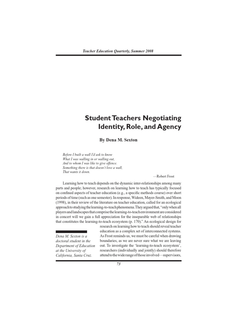 Negotiating Between Student and Teachers | PDF | Teachers | Social ...