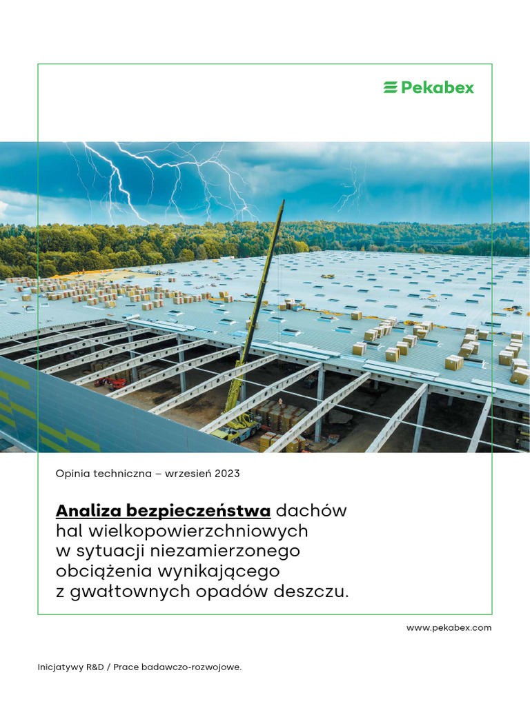 PEKABEX Analiza Bezpieczenstwa Dachow Wielkopowierzchniowych PL V4 JM | PDF