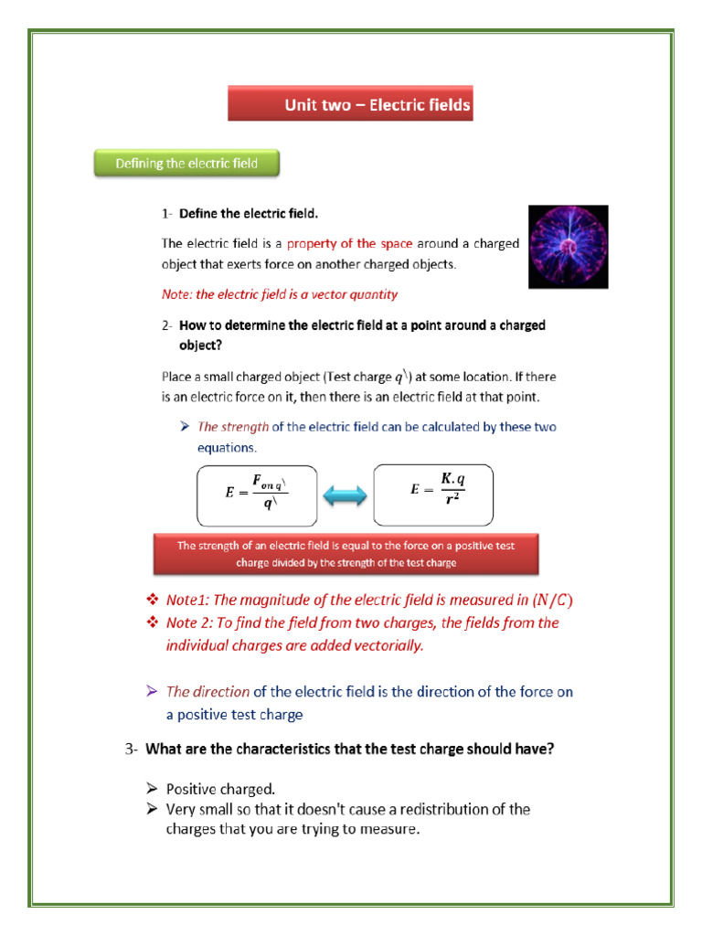ch2 Electric Field Part1 | PDF