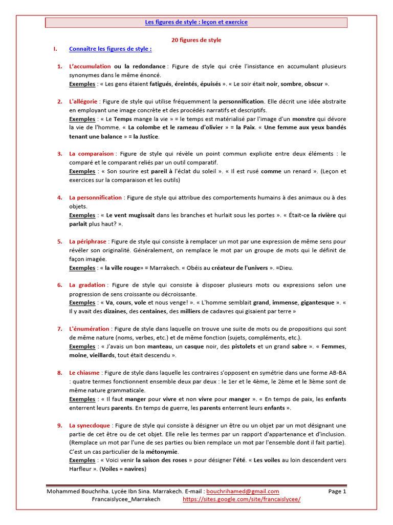 Figure Style | PDF | Métaphore | Techniques de rhétorique