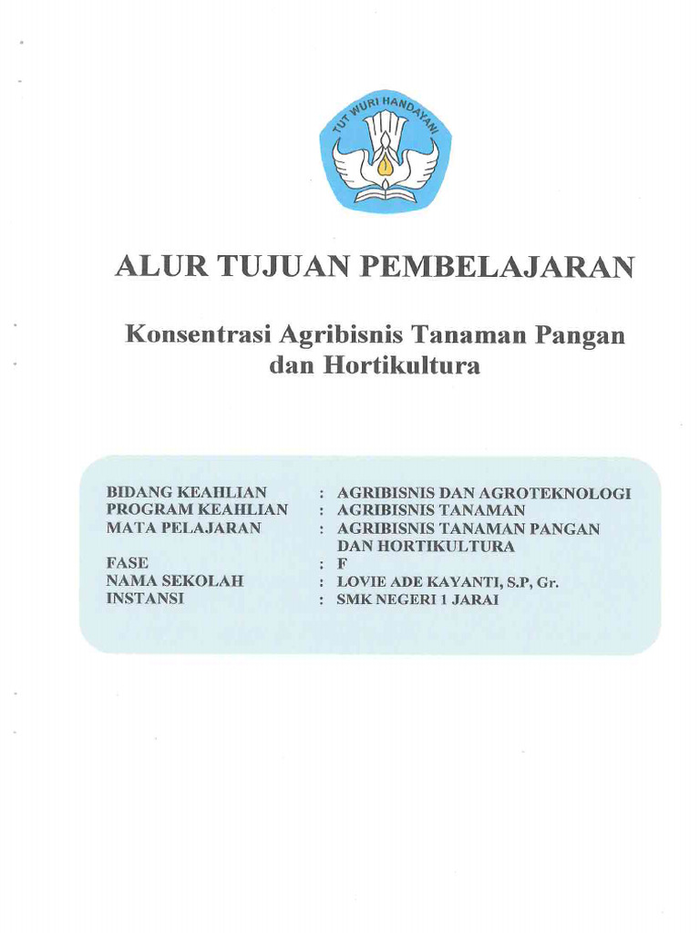 Modul Ajar ATPH (Contoh Perencanaan Pembelajaran) - 1-17 | PDF