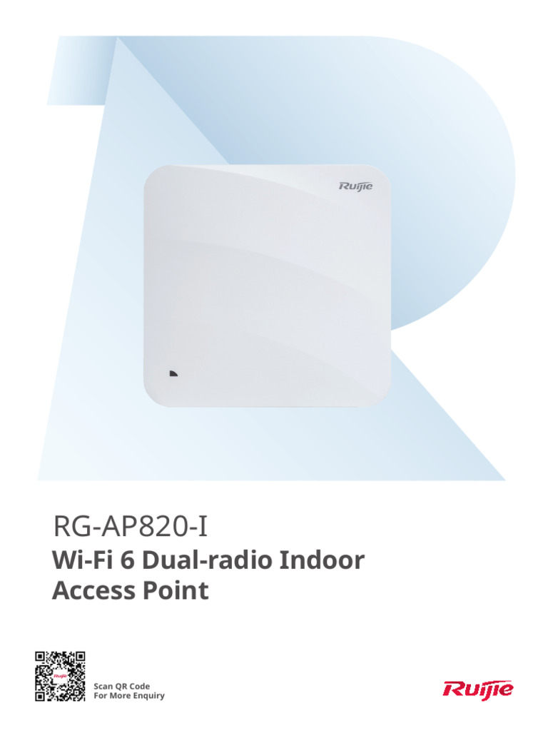 RG-AP820-I Wi-Fi 6 Dual-Radio Access Point Datasheet - 20240718 | PDF | Ieee 802.11 | I Pv6