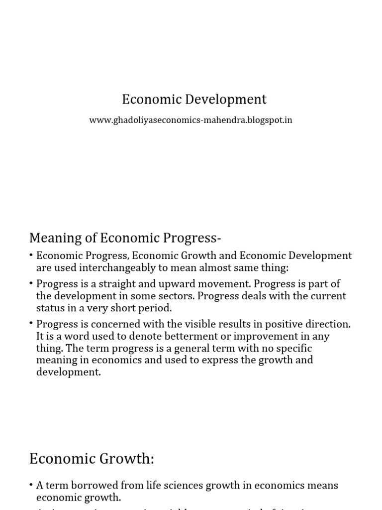 Economic Development vs. Growth Explained | PDF | Economic Growth | Economic Development