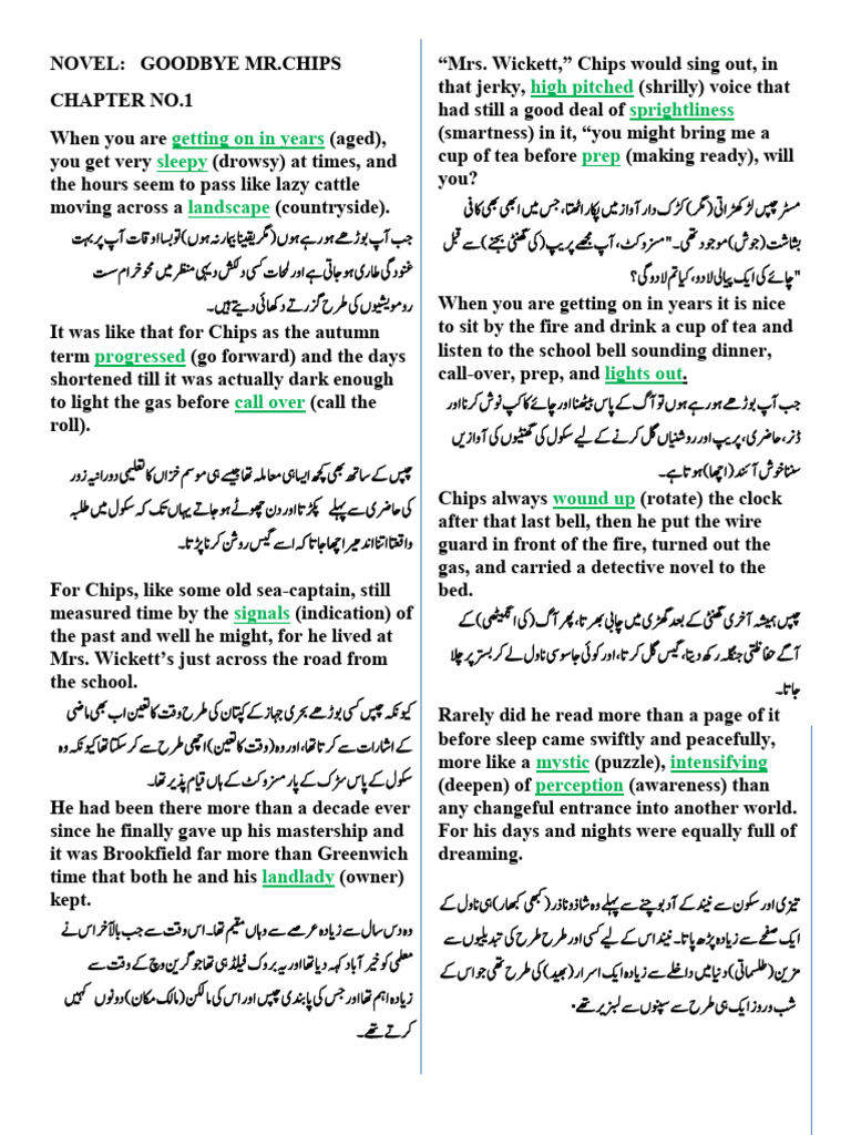 Goodbye Mr. Chips: Chapter 1 Summary | PDF | Religion & Spirituality ...