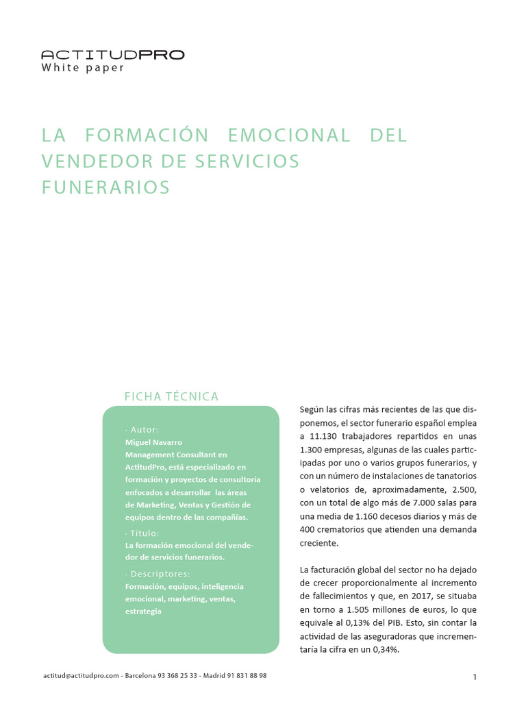 Artículo 12 Venta Funeraria | PDF | Las emociones | Ciencia cognitiva