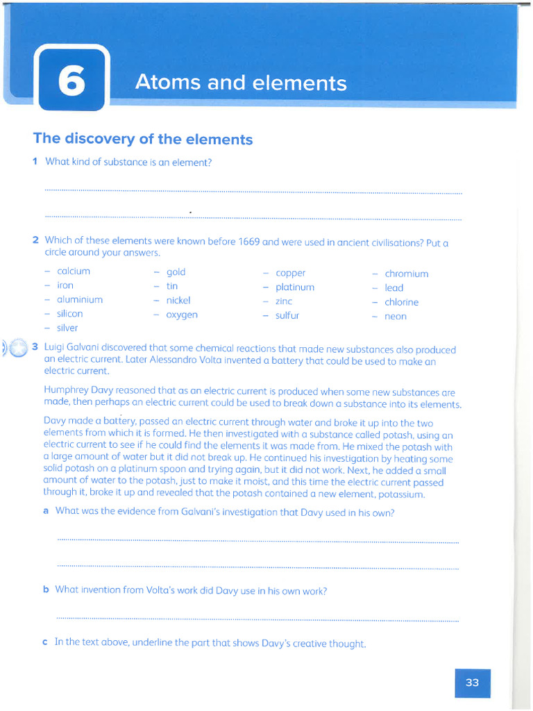 6_Atoms and Elements | PDF