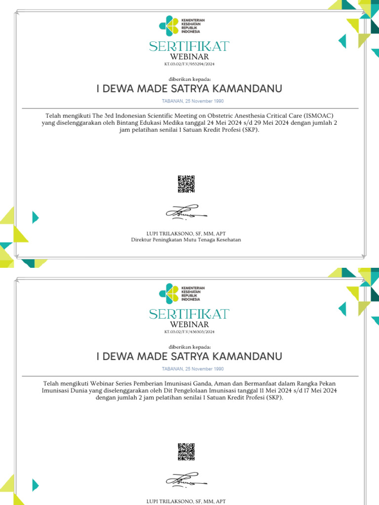 Sertifikat Webinar Mei Dewa Satrya Kamandanu | PDF