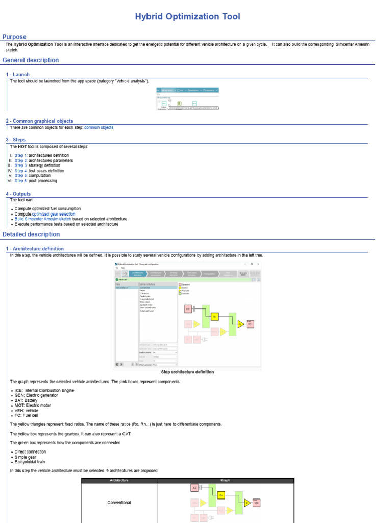 Hybrid Optimization Tool: Purpose | PDF | Hybrid Vehicle | Engines
