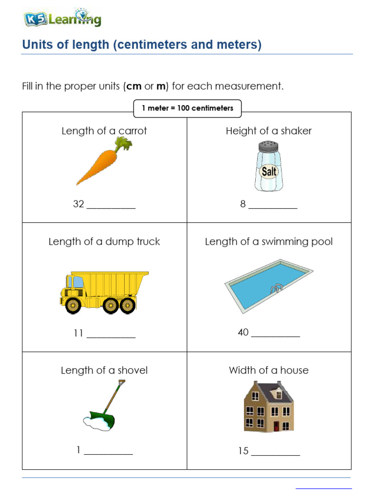 Grade 2 Measurement Units of Length Metric B | PDF | Home & Garden