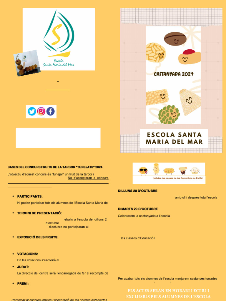 Diptic Castanyada 2024 | PDF