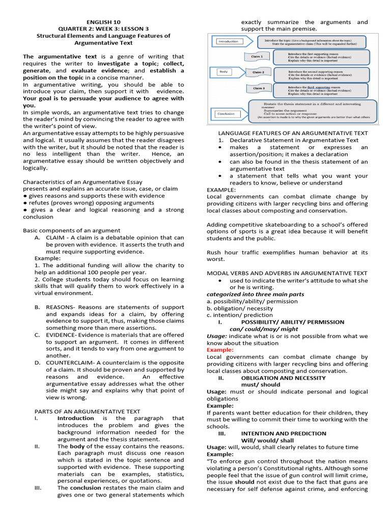 Argumentative Text Handouts | PDF | Argument | Essays
