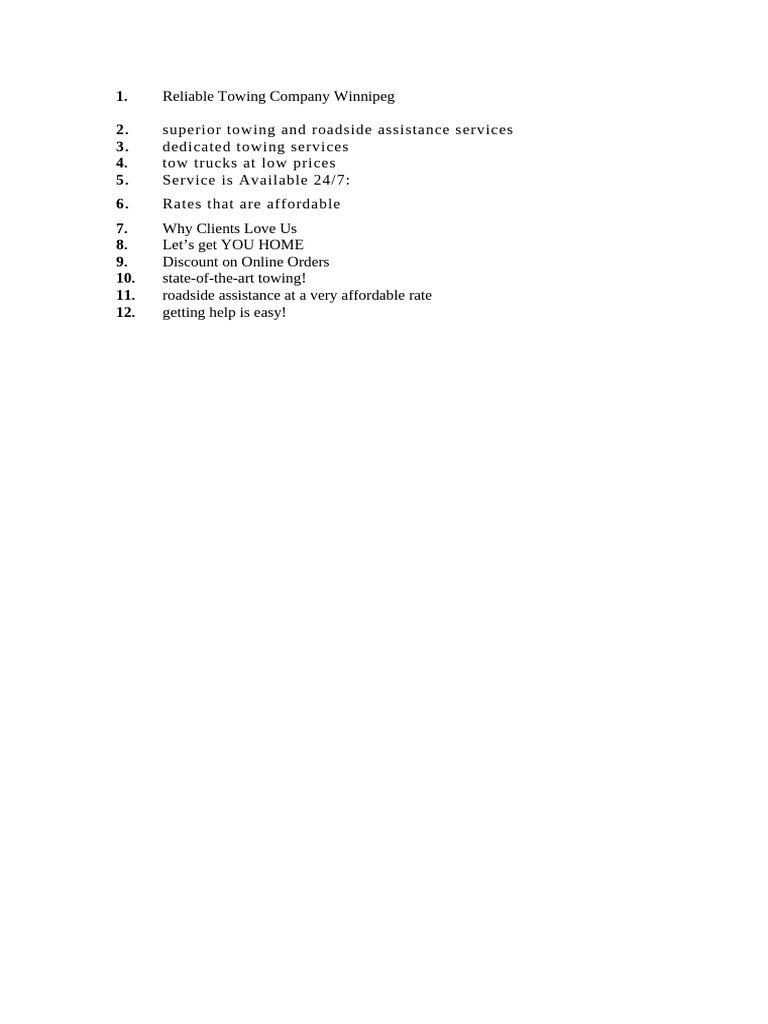 HHH Towing 3 Weeks | PDF