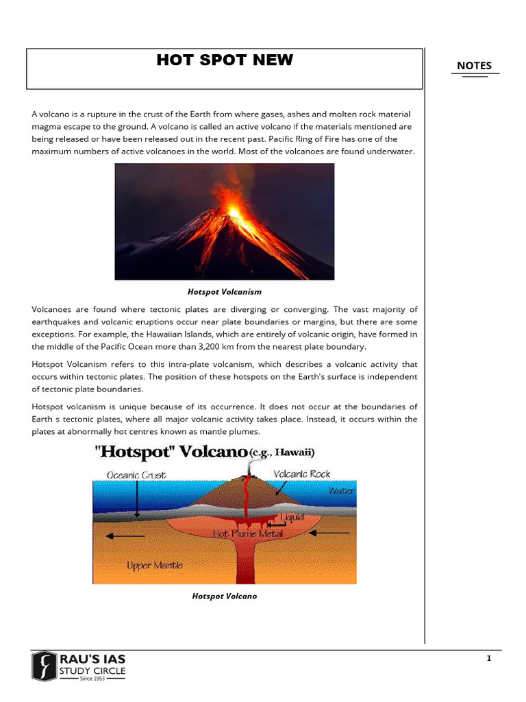 Hot Spot New | PDF | Volcano | Plate Tectonics
