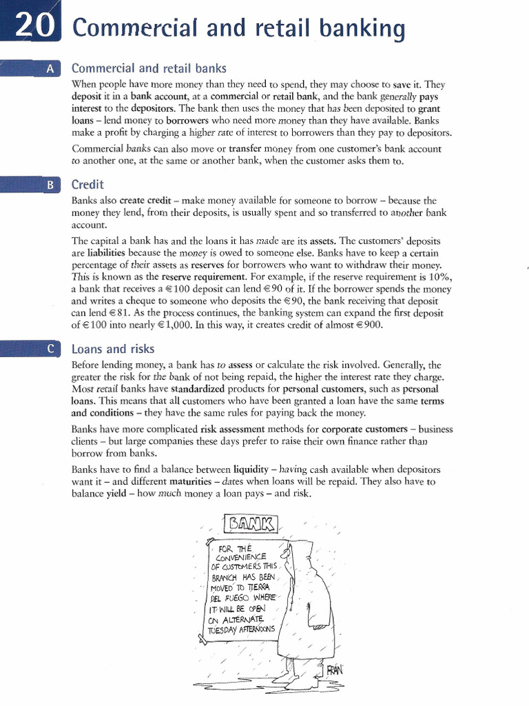 Commercial and Retail Banking - Student | PDF